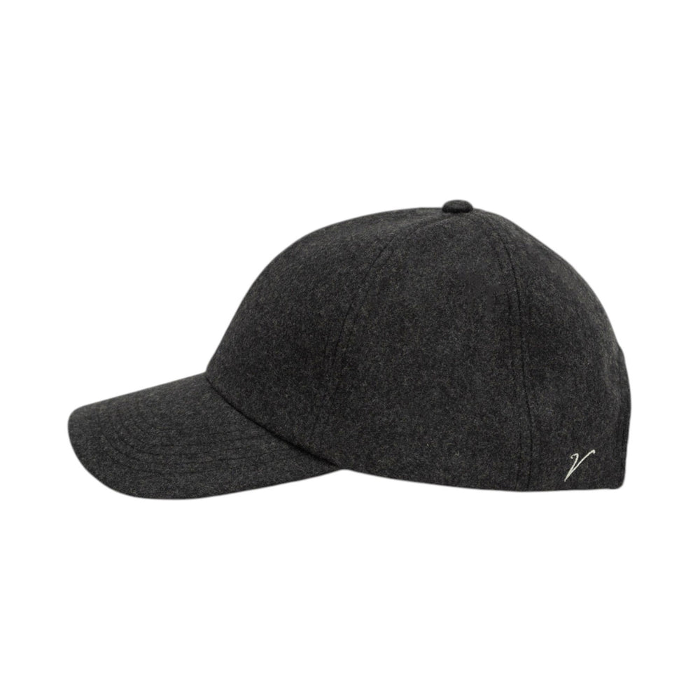 Vandre 100% Wool Flannel Baseball Hat Charcoal Gray Premium Headwear